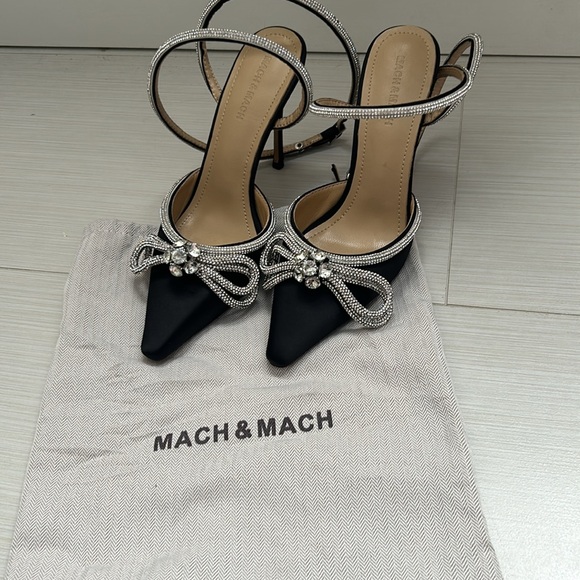 MACH & MACH | Shoes | Designer Mach Mach Black Double Bow Heels | Poshmark